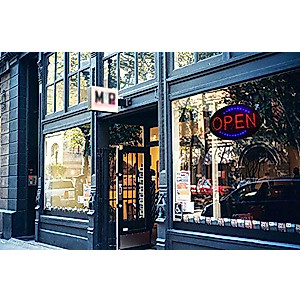 CLOSED OPEN LED SIGN, Jumbo 23" X 14" Advertisement Sign Board Electric Powered Display with Ultra Bright Light and a Modern Design, Perfect for Coffee Shop, Bar, Hotel, Restaurant, Drugstore & more