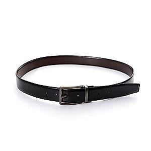 Casual black Leather belt Dress belts jeans belts for men big and tall work belt (Black/brown, Waist Size:50"--60")