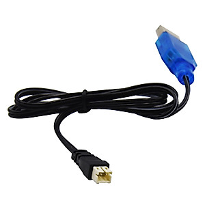 Blomiky 1S Lipo 3.7V-3.8V 0.5A USB Charger Cable with JST-PH2.0 Connector Plug Compatible with EMAX Small Hawk S or Free Style RC Drone / 3.7V Ph2.0 USB 2