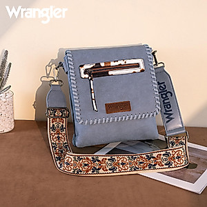 Wrangler Crossbody Bags for Women Satchel Purse Medium Shoulder Handbags with Detachable Guitar Straps,WG72-9360PK