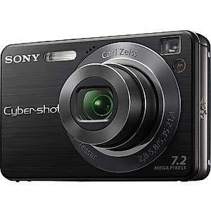 Sony Cybershot DSCW120/B 7.2MP Digital Camera with 4x Optical Zoom with Super Steady Shot (Black)