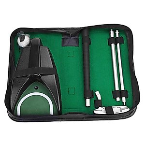 Portable Putter, Travel Practice Putting Tool Set with Ball Return System for Indoor Outdoor Games Putter Ball Returner Executive Putter Return Ball Return Putting Machine