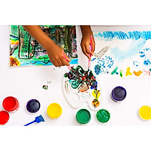 Washable Paint for Kids Set with Classic and Glitter Non-Toxic Tempera Paint Colors, Brushes, Paper & Palette – Perfect Art Supplies Kit for Painting, Crafts, and Gifts