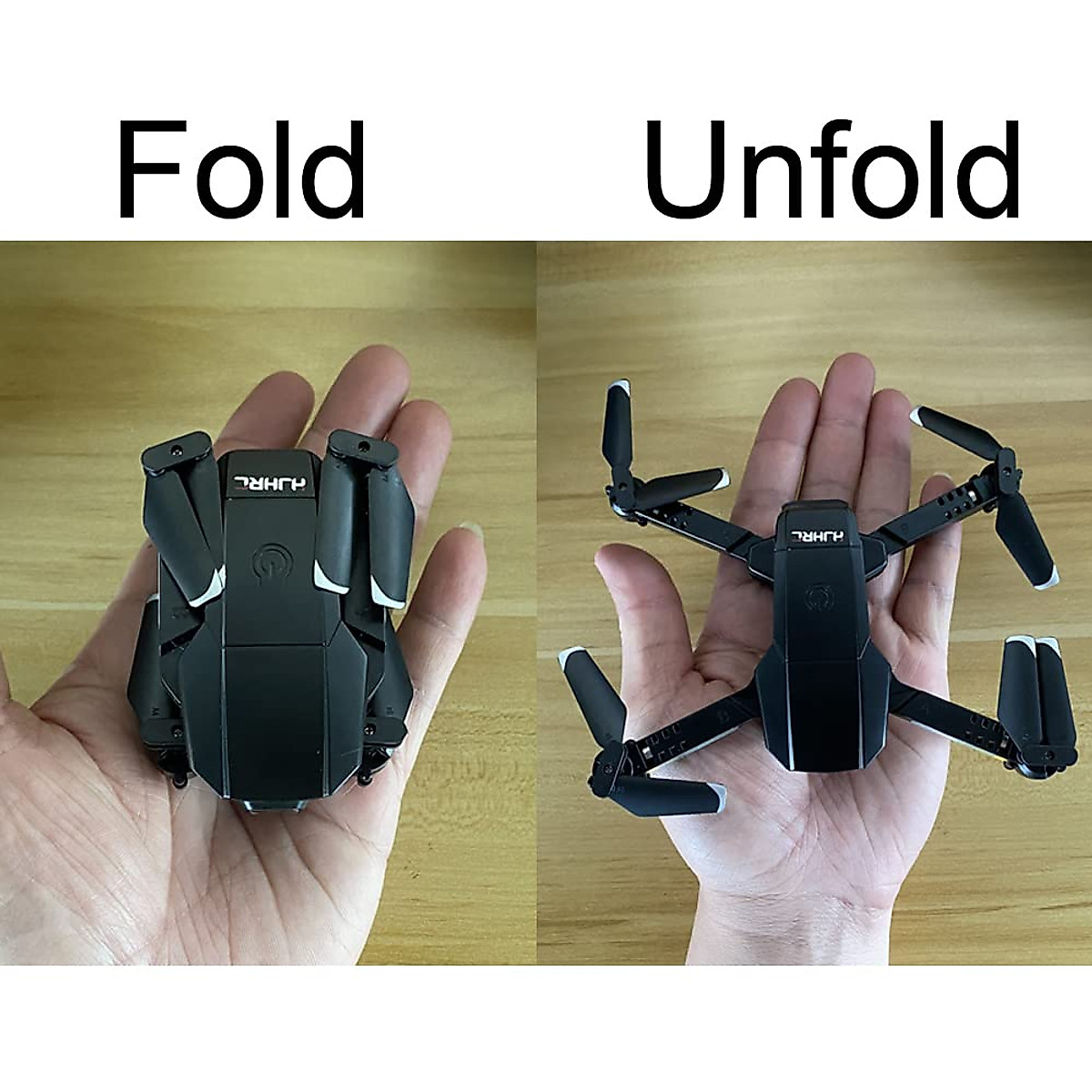 Mini Drone with Camera Drones for Adults Drone for Beginner 1080P Drones with Camera Live Video FPV Helicopter Altitude Hold Drone Lozenge HJ78 RC Drone (1 Battey&1080P WiFi Camera, Orange)