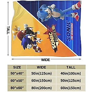 Anime Cartoon Soft Throw Blanket Flannel Full Season Light Living Room/Bedroom Warm Blanket (Set?B,60"x50")
