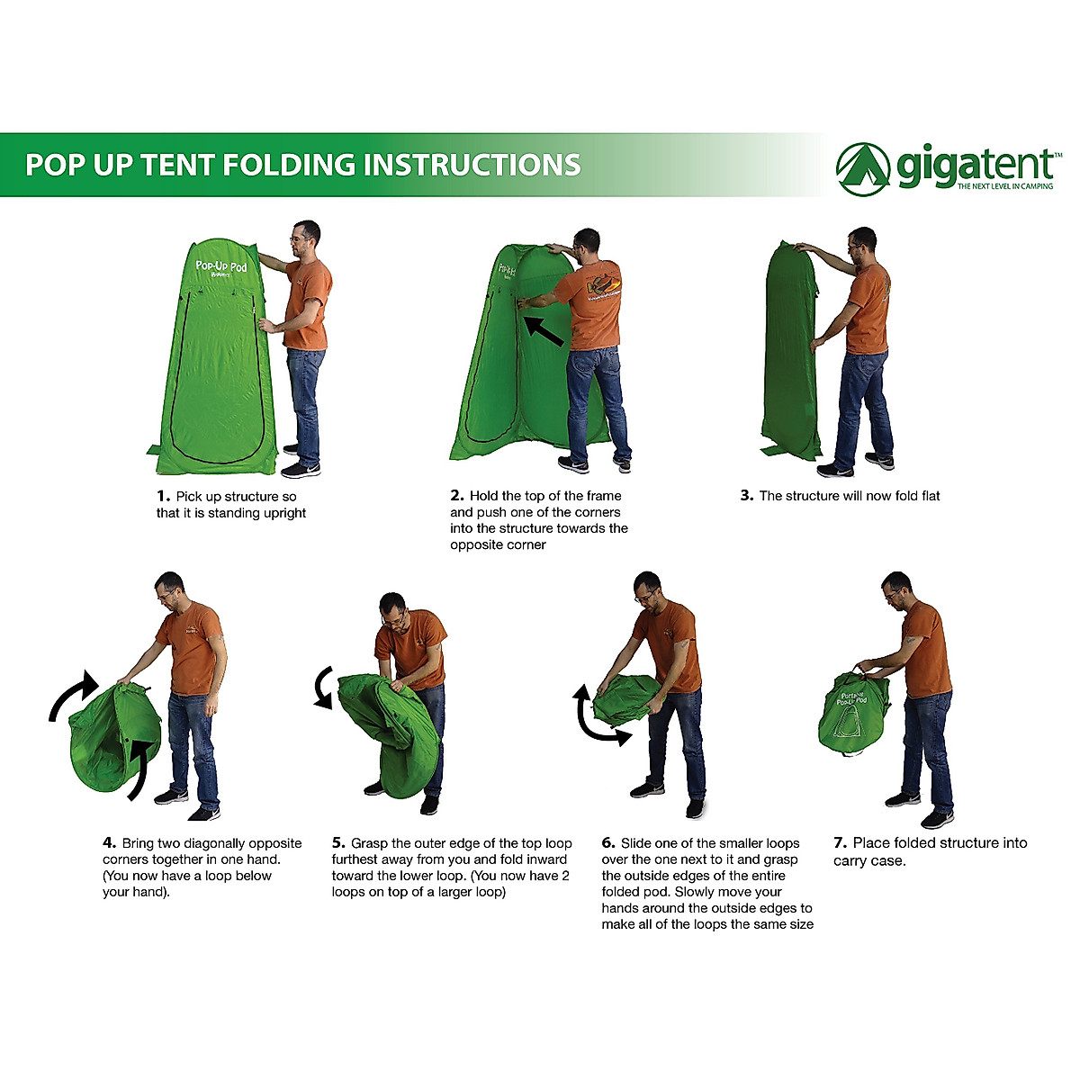 GigaTent Pop Up Pod Changing Room Privacy Tent – Instant Portable Outdoor Shower Tent, Camp Toilet, Rain Shelter for Camping & Beach – Lightweight & Sturdy, Easy Set Up, Foldable - with Carry Bag