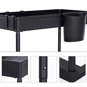 Height Adjustable Under Sink Organizers and Storage, 2-Tier Sliding Cabinet Organizer for Bathroom Kitchen Office (1)