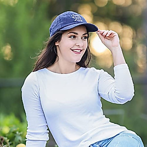 Laila and Lainey Crazy Plant Lady Hat - Garden Hat - Gift for Woman Gardener - Gift for Succulent Plant Lovers, blue, one size