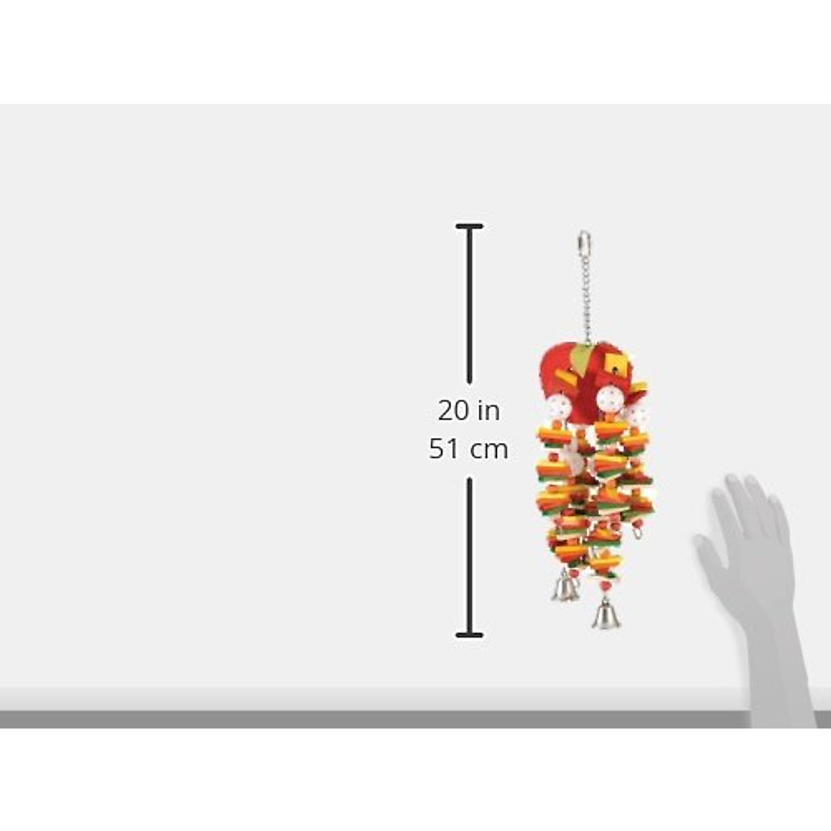 Featherland Paradise, Colorful Fruit-Shaped Toy w/Chimes