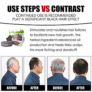 FNIUANF 3 Pieces Hira Darkening Shampoo Bar, Hira Shouwu Darkening Shampoo Bar, Archic Organic Hair Darkening Shampoo Bar Unisex, Natural Organic Conditioner and Maintenance (3 Pieces,Polygonum)