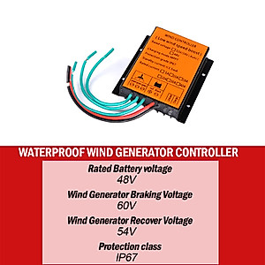 100W-3000W MPPT Wind Turbine Charge Controller, 12V 24V AUTO 48V Water Proof Regulator for Small Windmill Generator,220v