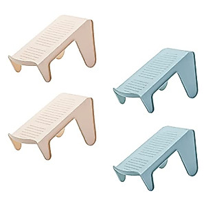 Veemoon 8pcs Rack% Bathroom Saving Organizer Multi- Holder Layer for Plastic Stands Blue Stacker Deck Shoes Stack Wall, Space Clo Slots Double Professional Stacker: Simple