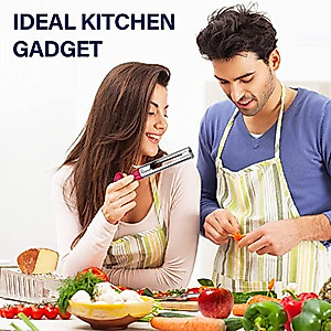 Apple Corer, Vakoo [Upgraded 2022] Food-Grade Stainless Steel Apple Corer Remover Tool for Removing Cores & Pits, Easy to Use Kitchen Gadget - Red