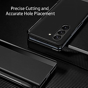 Yotta for Samsung Galaxy Z Fold 5 Case with Pen Holder, Ultra-Thin Leather Phone Cover Magnetic Adsorption Flip Protective Cases Anti-Scratch Shockproof Business Hard Covers(Color:C)