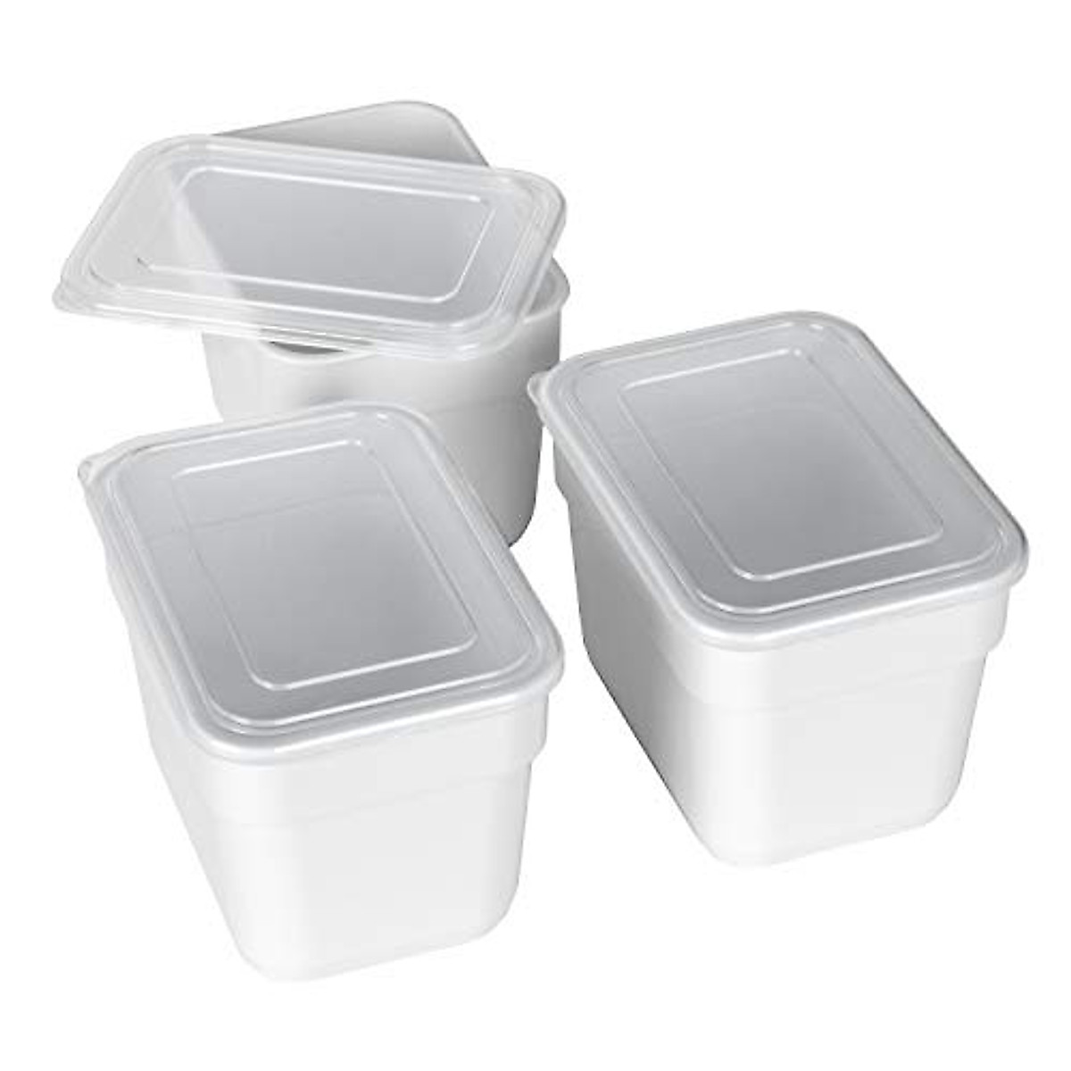 ArtBin 6970AG Bins with Lids 3-Pack, [3] Small Art & Craft Organizer Boxes, White with Clear Lids