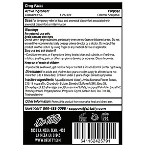 Dr Tatty - Premium Tattoo Numbing Cream - Maximum Strength Topical Lidocaine Cream- for Waxing, Piercing, and Microneedling - Pain Relief - 30ml