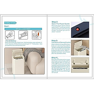 Smart Bathroom Trash Can with Lid, 5.2 Gallon Stainless Steel Automatic Garbage Can, Motion Sensor Trash Can with Removable Inner Wastebasket for Bedroom, Kitchen, Office (No Battery)