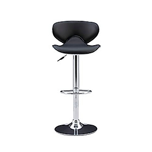 Powell Furniture Powell PU, Chrome/Black Barstool