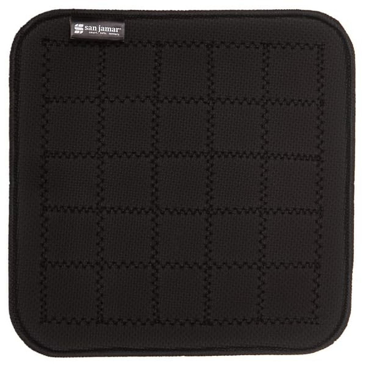 Carlisle FoodService Products Ultigrip Neoprene Commercial Hot Pad Pan Holder, 7" X 7", Black