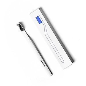 HippoCrate Charcoal Toothbrush with Soft Bristles, Dentist Approved (4 Counts)