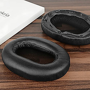 Geekria QuickFit Replacement Ear Pads for Sony MDR-1AM2, MDR-1AM2/B Headphones Ear Cushions, Headset Earpads, Ear Cups Repair Parts (Black/Plastic Ring)