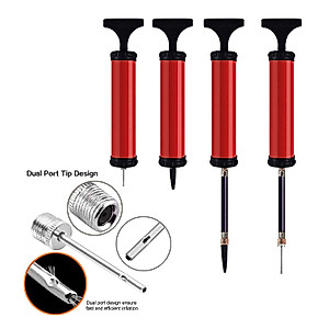 Portable Ball Pump,Ball Pumps Needles for All Exercise Balls Rugby Balloon Sports Ball Inflator Air Pump Basketball Pump Football Pump Soccer Ball Pump Volleyball Pump Set