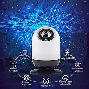 Star Projector Galaxy Projector Night Light Projector, Remote Control Galaxy Lamp 12 Dynamic Nebula Effects Timer Galaxy Light for Kids Adults Gaming Room