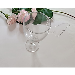 XIAOYUE 20pcs of Blank Butterfly Champagne Glass Markers,Blank Clear Acrylic Drink Marker, Wedding Favor, Blank Escort Card Rounds, Wine Glass Markers (Clear)