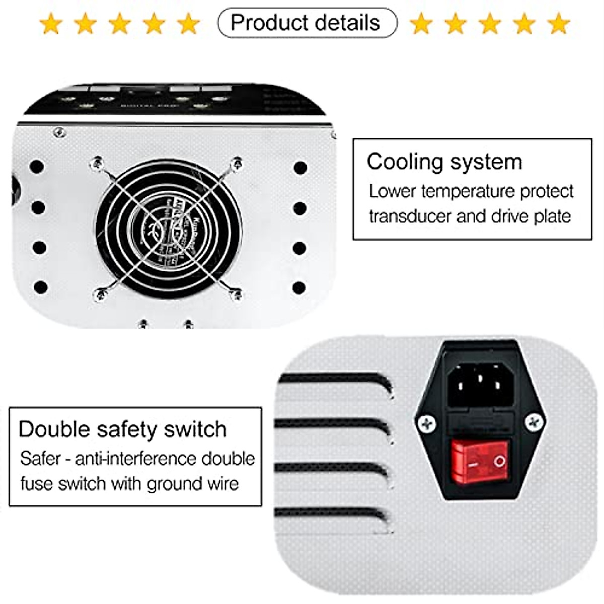 Kaimashi Ultrasonic Cleaner 30L Large Ultrasonic Cleaning Machine SUS 304 with Digital Timer and Heater