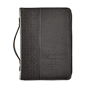 Christian Art Gifts Men's Classic Bible Cover Guidance Proverbs 3:6, Black Faux Leather, Large