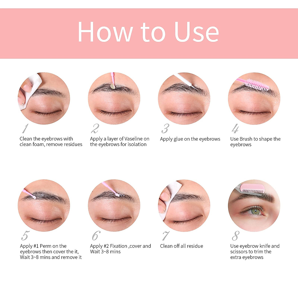 ICONSIGN Brow Lamination Kit, Professional Semi-Permanent Eyebrow lift Kit, Fuller & Thicker Brows Long Lasting up to 8 weeks, Suitable for Salon & Home Use