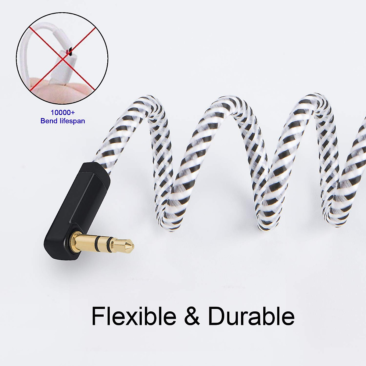 CableCreation 3.5mm Aux Cable 3FT/0.9M, 3.5mm Male to Male Jack Audio Cable with 24K Gold-Plated for Phones, Tablets, Beats Headphones, MP3 Player, Car/Home Stereo, Laptops, Speaker