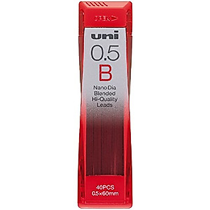 uni NanoDia Machanical Pencil 0.5 mm Lead Pack of 3, B (U05202ND3PB)