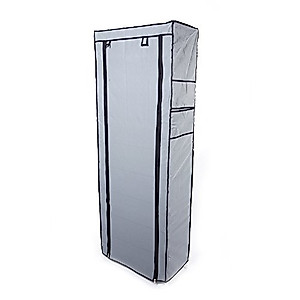 GreensTion-S 10-Tier Shoe Rack with Dustproof Cover 30 Pair Shoe Organizer Shoe Rack Tower Zippered Storage Shoe Cabinet Ideal for Hallway Corridor [3-6 delivery Days] (Gray)