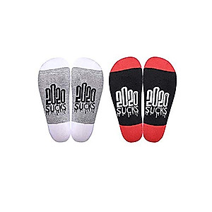 TTD 4 Packs 2020 Sucks Socks Middle Finger Socks Novelty Crazy Funny Socks Gifts for Men Women Warning Socks