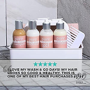 CurlMix Curly Hair Wash and Go System - Unscented - Clarifies, Moisturizes, and Strengthens Ethnic, Natural, and 4C Hair - Organic, Handmade Shampoo, Conditioner, Moisturizer, Softening Gel - Paraben Free - Sulfate Free - 8oz - (Set of 4)