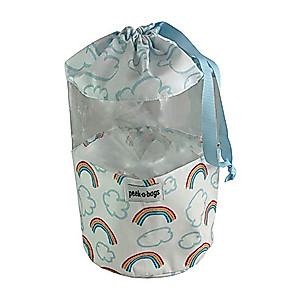 Toy Storage Bag for Organization & Storage for Kid's with Unique Colorful Drawstring Toy Bag. PEEK-A-BAGS, Baby Shower, Baby Toys, Legos, Blocks, Books, Diaper Bag and Stroller.,