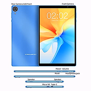 TECLAST Tablet 10 inch Android 12 Tablets, P25T 4GB RAM 64GB ROM 1TB Expand Android Tablet, Tableta with 1.8Ghz 4-core CPU, 2.4G+5G WiFi 6, 10.1'' IPS Screen, Dual Cameras, Bluetooth 5.0, Stereo, GMS