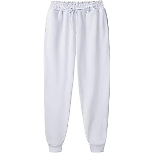 Vickyleb Trousers Drawstring Casual Pants Elastic Cotton Back Linen Womens Waist Pants Pants Casual Romper Pants for