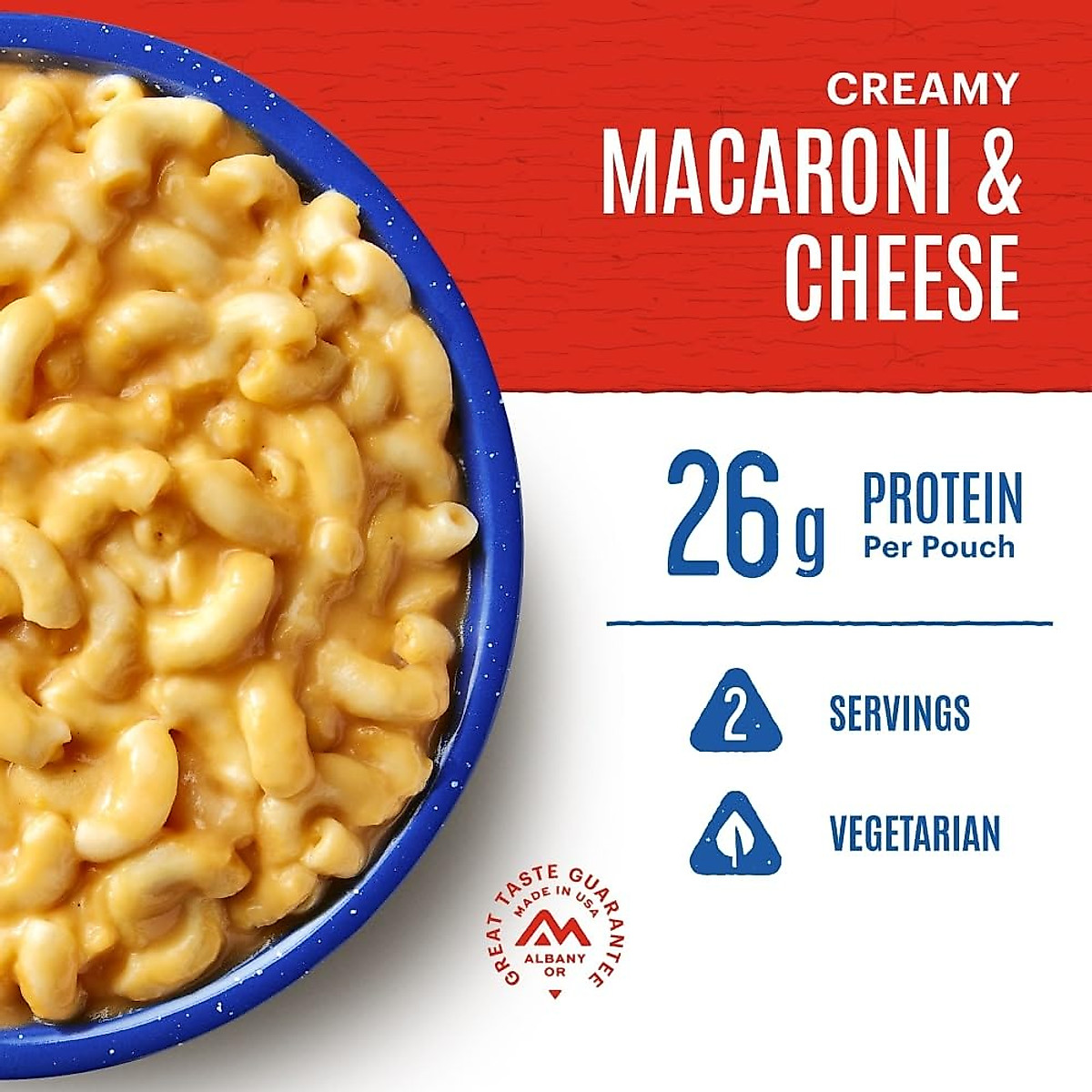 Mountain House Creamy Macaroni & Cheese | Freeze Dried Backpacking & Camping Food | 6-Pack