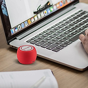 Portable Mini Speaker for iPhone/iPad/iPod/Tablet, 3W Cellphone Speaker with 3.5mm Aux Input, Clear Loud Sound in Compact Golf Size Body (Passion Red)