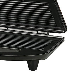Brentwood Panini Press and Sandwich Maker Non-Stick, 9.75" x 9.75" x 3.75", Black