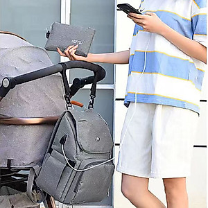 CINGHI LUSSO Diaper Bags Nappy Changing Bag with USB Port Large Capacity Travel Backpacks With Wet and Dry Separation Bag