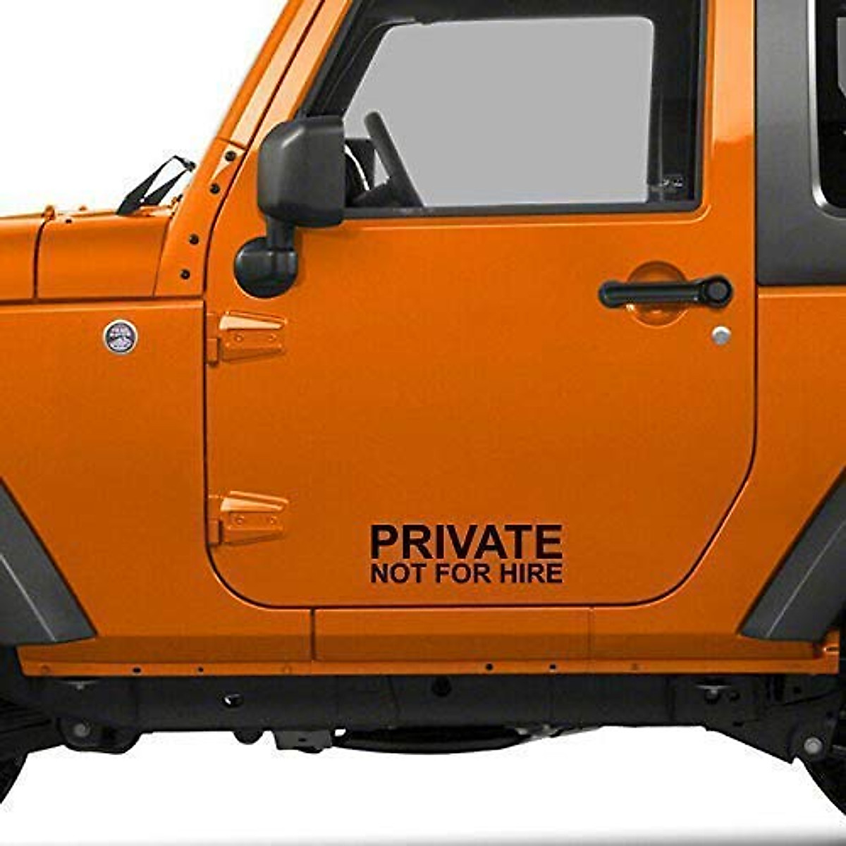 Set of 2 PRIVATE NOT FOR HIRE Tractor Truck Tow Commercial Van Pick up Semi Decal Sticker Graphic v1