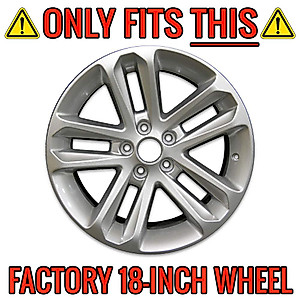 Brighter Design Set of 4 Gloss Black 5 Split Spoke 18" Wheel Skins for Ford Explorer 2011-2017