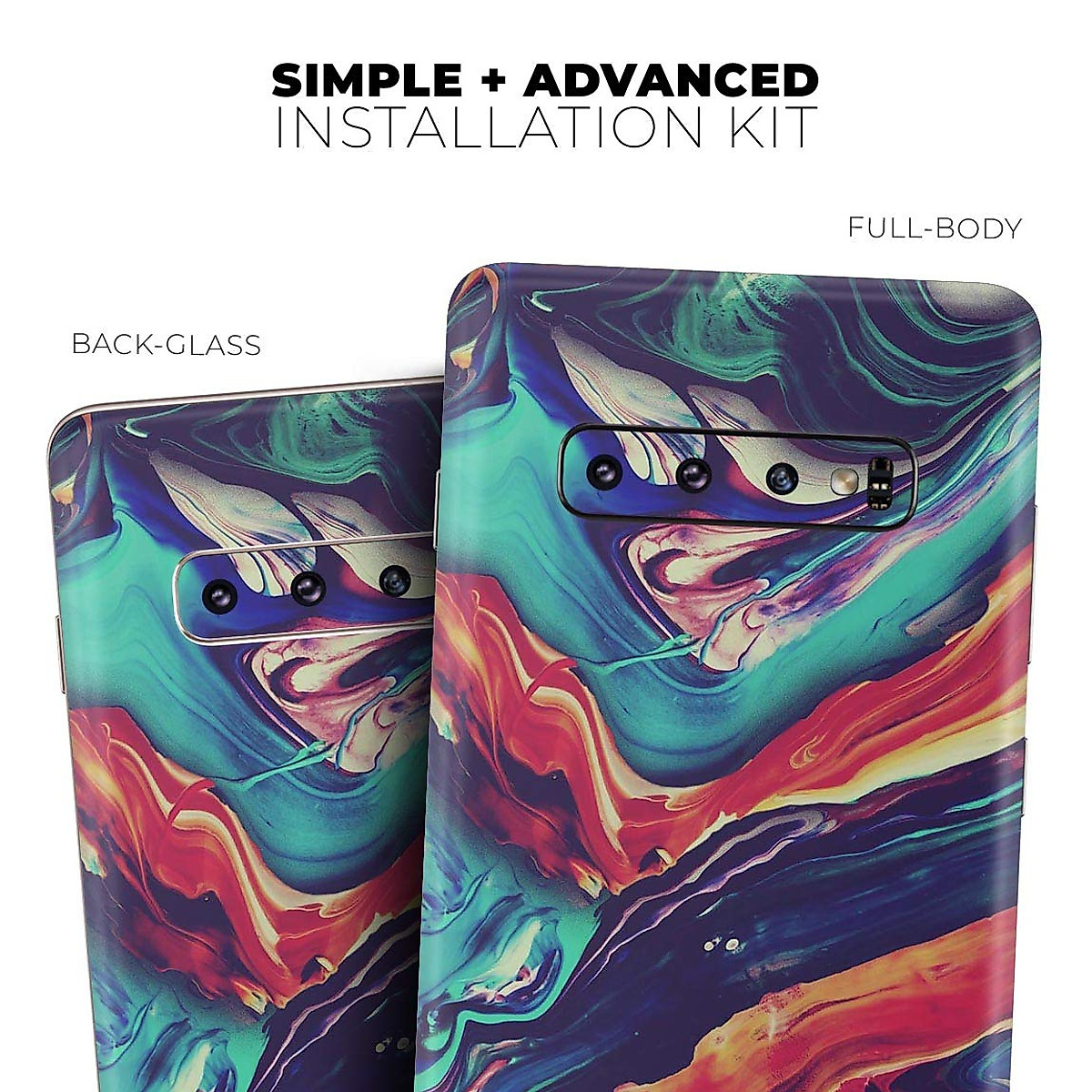 DesignSkinz Liquid Abstract Paint Remix V3 Protective Vinyl Decal Wrap Skin Cover Compatible with The Samsung Galaxy S20 (Screen Trim & Back Glass Skin)