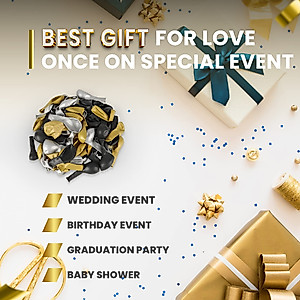 RAYTRADE Balloon Garland Arch Kit 172pcs Black and Gold Balloons Chrome Silver & Confetti Balloons for Weddings, Birthday Party, Bridal Shower, Christmas, Graduation New Year Party Decorations