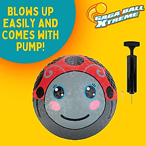Gaga Ball Xtreme 3 Pack - 8.5 Inch Animal Playground Balls w Air Pump - Durable Rubber Balls for Kickball, Dodge Ball, Handball, Four Square, Camp, Kids Party Games - Great for Outside Summer Play