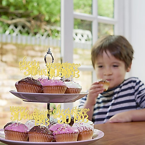 30 Pack 30th Birthday Cupcake Toppers Glitter Straight Outta 1993 Happy 30th Thirty Awesome Since 1993 Cupcake Picks 30 Fabulous Cake Decorations for 30th Birthday Wedding Anniversary Party Gold