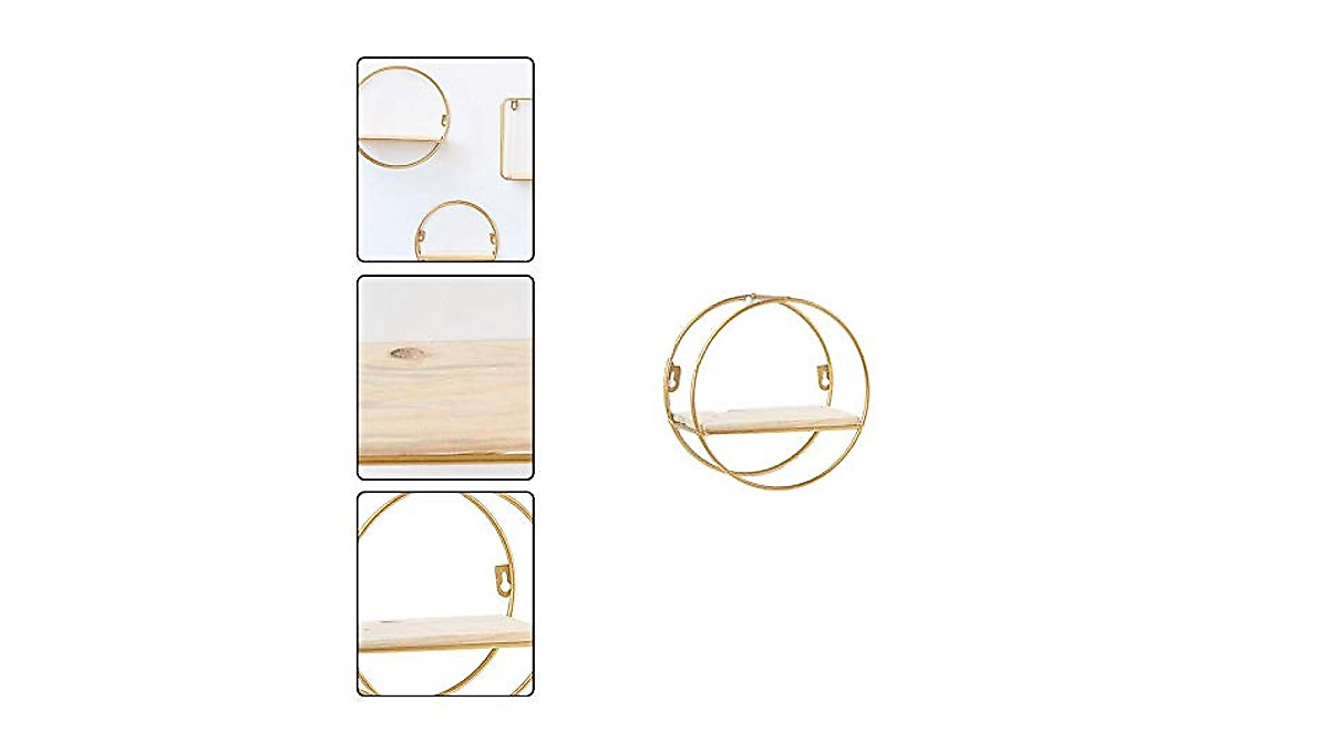 Hacoly Gold Floating Shelves – Modern Wall Storage & Decor